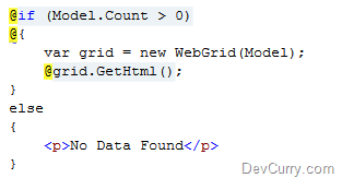 ASP.NET MVC 3: Display Empty Data Text in WebGrid